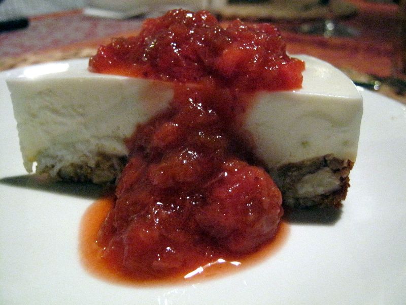 Rachel's recipes: Yoghurt cheesecake with rhubarb, strawberry & ginger ...